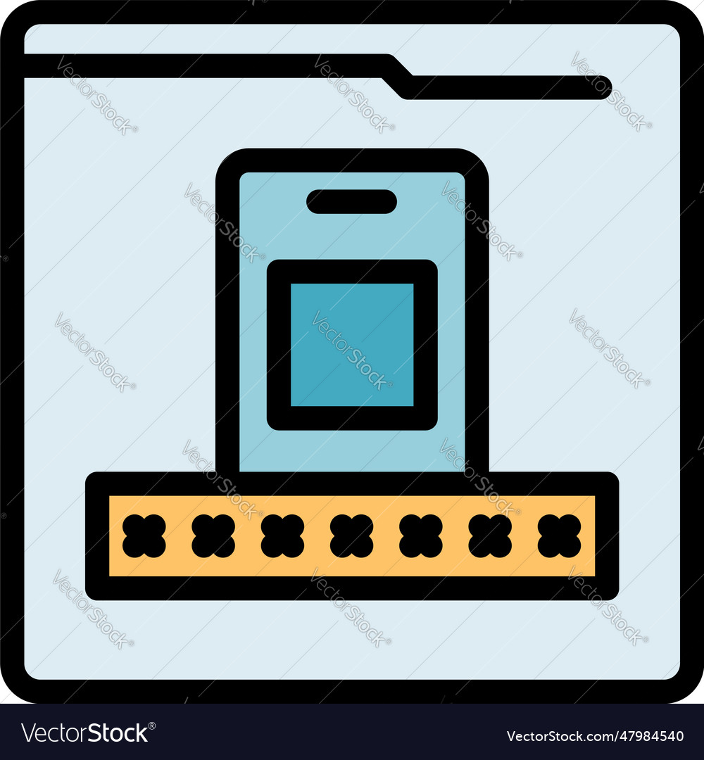 Secure folder icon flat Royalty Free Vector Image