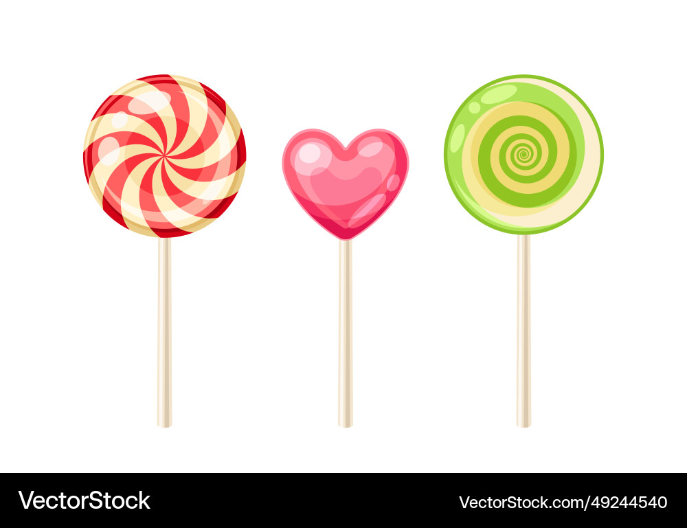 Set of various candies Royalty Free Vector Image