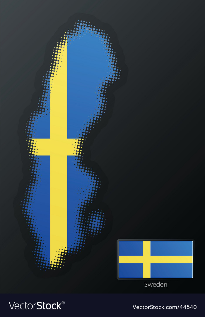 Sweden map Royalty Free Vector Image - VectorStock