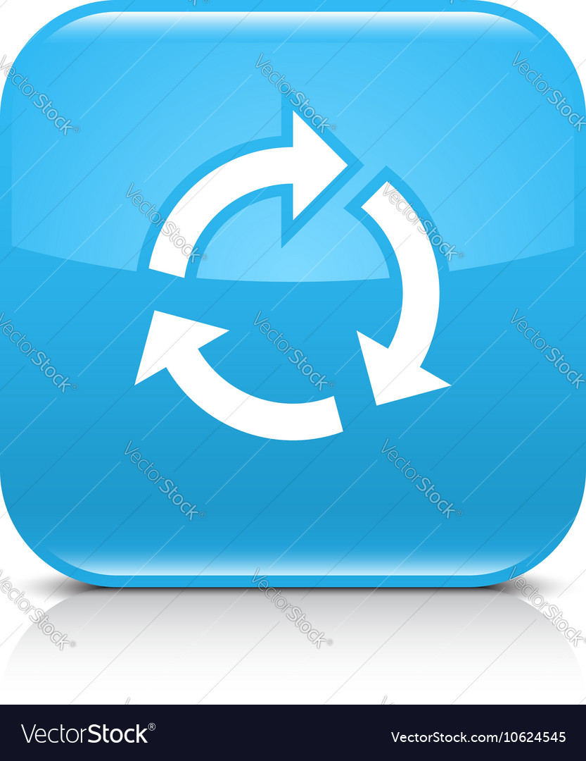 Blue arrow repeat reload refresh rotation sign Vector Image Blue arrow repeat reload refresh rotation sign Vector Image