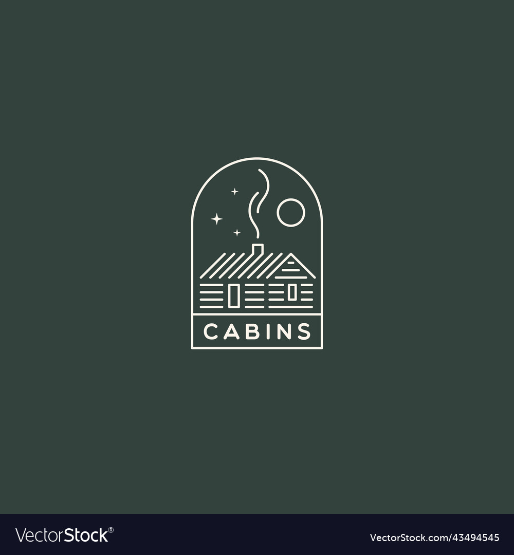 Cabin logo Royalty Free Vector Image - VectorStock