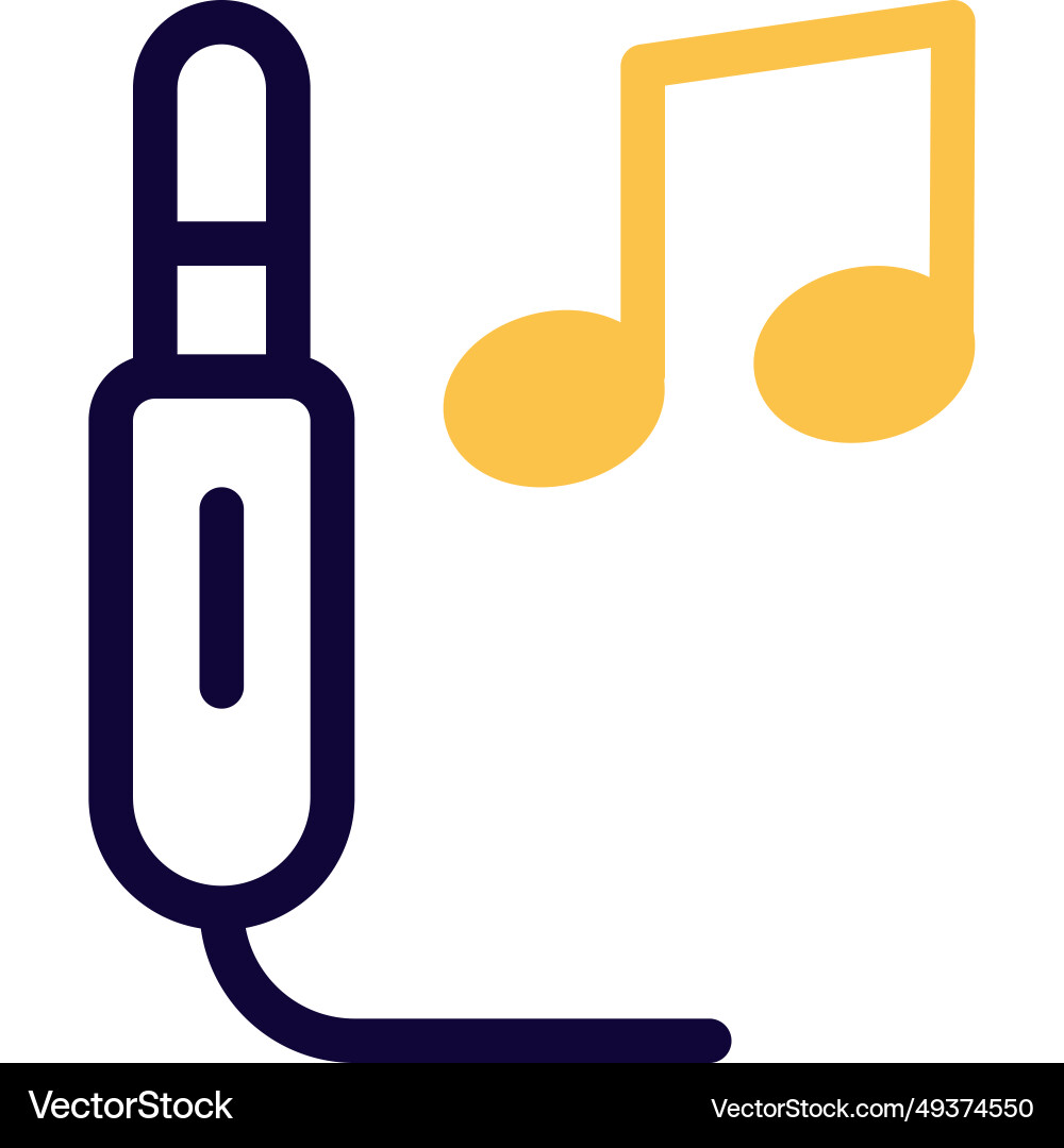 Audio jack connection enables music to flow Vector Image