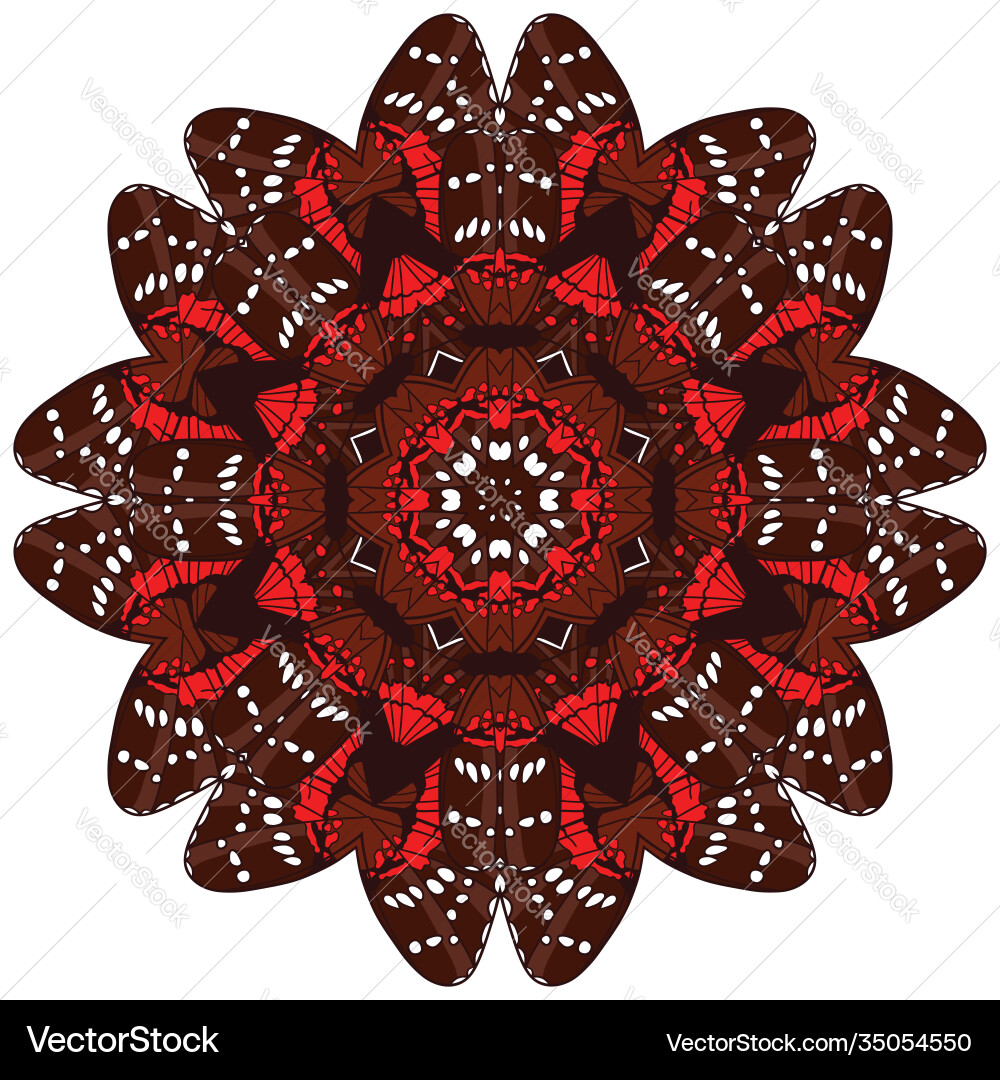 Beautiful circular background fractal image Vector Image