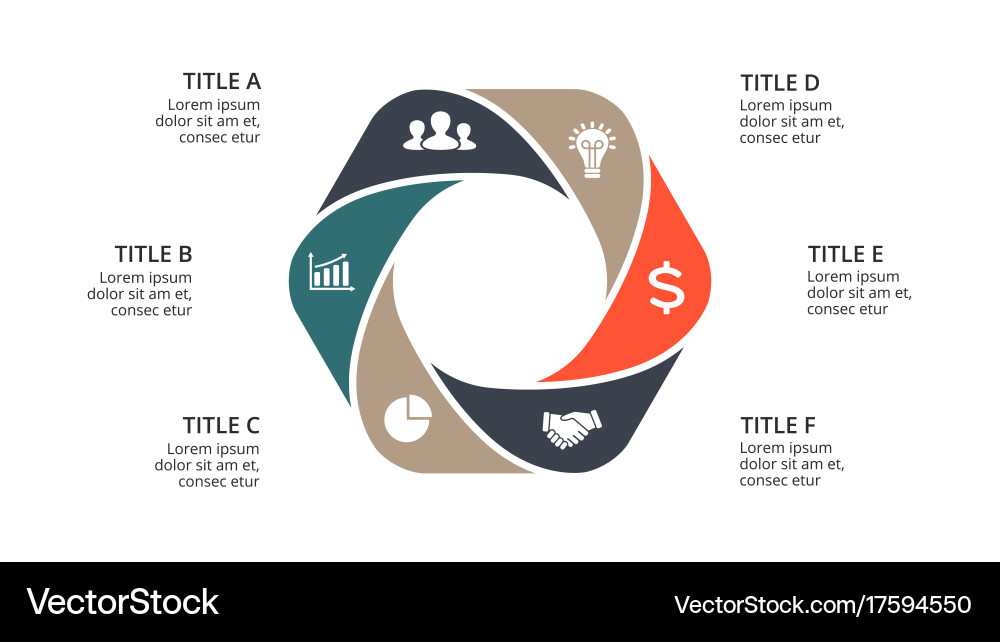 Circle arrows infographic cycle diagram Royalty Free Vector