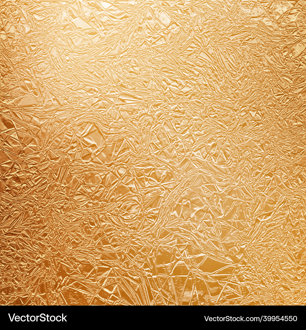 Gold leaf christmas golden wrapper textured Vector Image