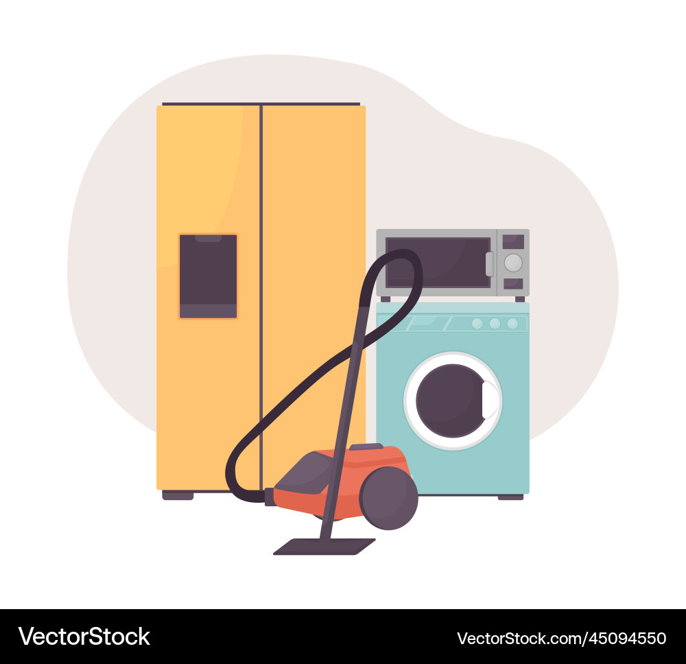 Large home appliance 2d isolated Royalty Free Vector Image