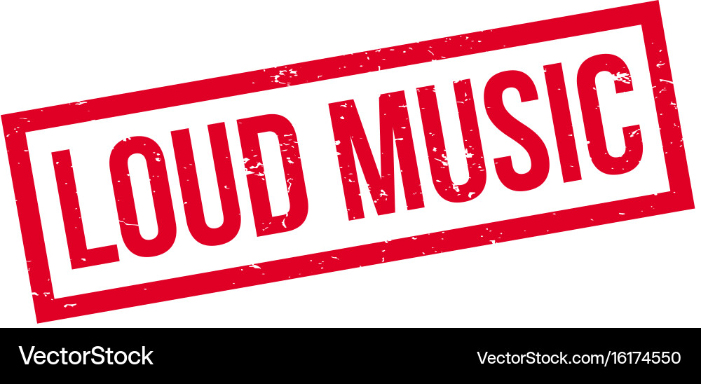 Loud music rubber stamp Royalty Free Vector Image