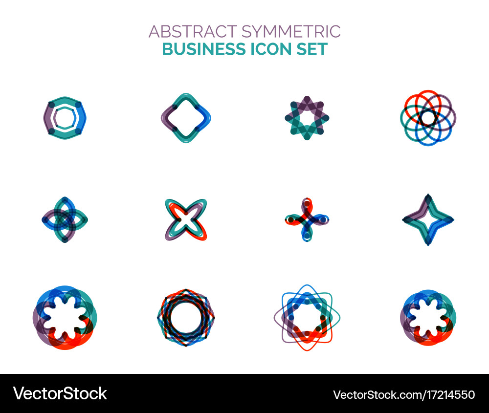 Set of abstract shapes Royalty Free Vector Image