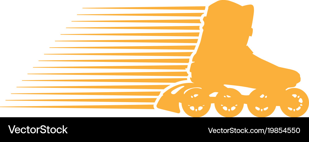 Silhouette of roller skate - speed rollerblade Vector Image