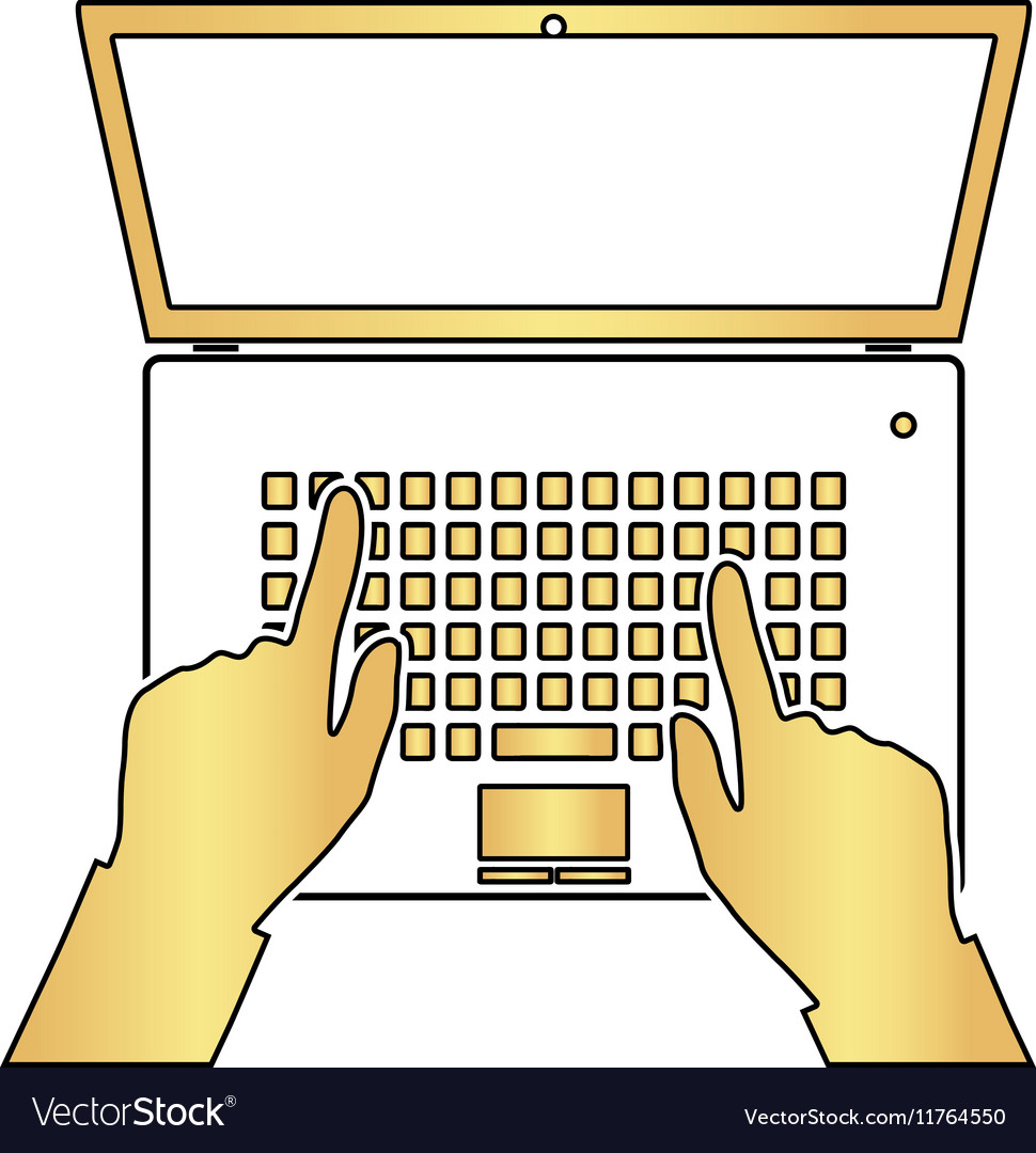 Use laptop computer symbol Royalty Free Vector Image