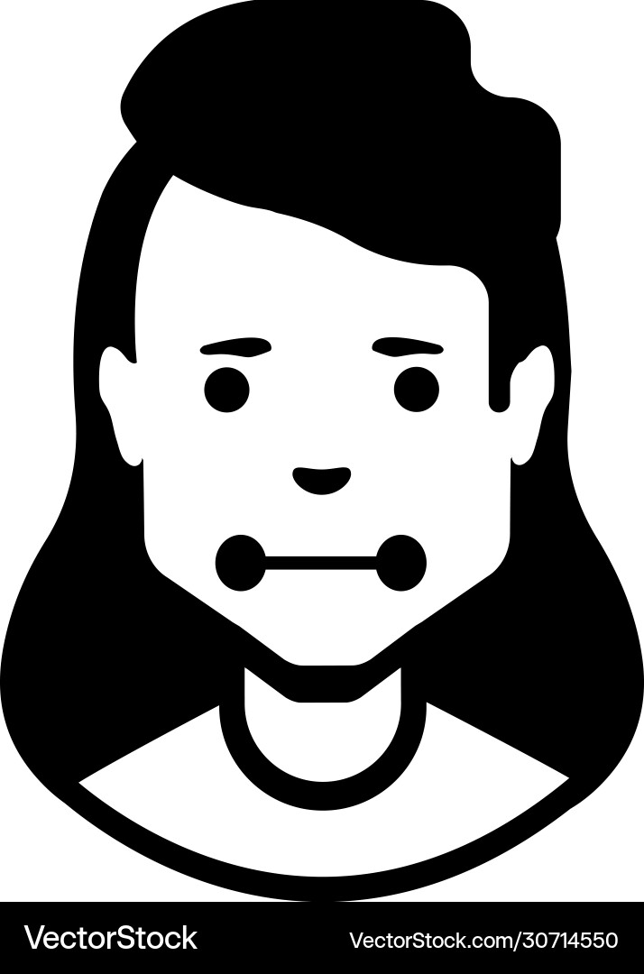 User avatar for social network female face Vector Image