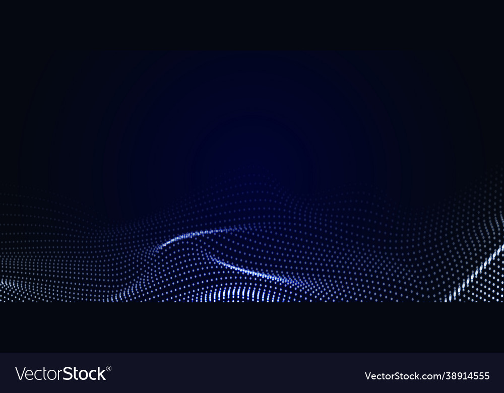 Abstract blue dots backgroundarray glowing Vector Image