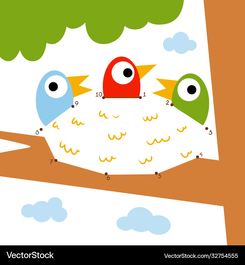 Numbers game for children nest Royalty Free Vector Image