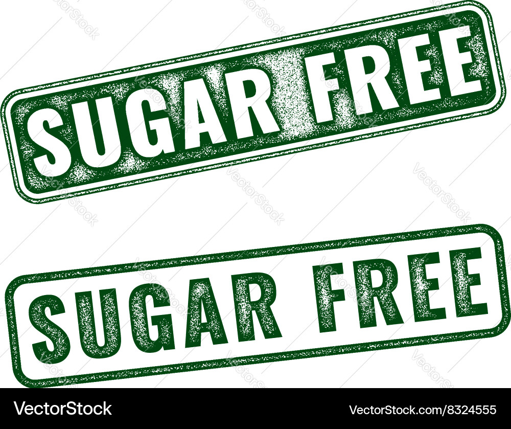 Realistic Sugar free grunge rubber stamp Vector Image