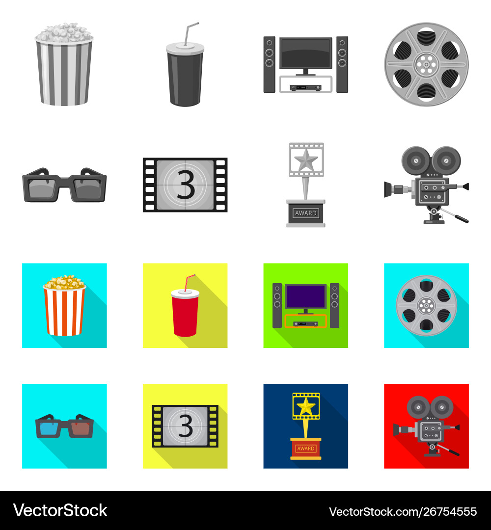 Television and filming logo Royalty Free Vector Image