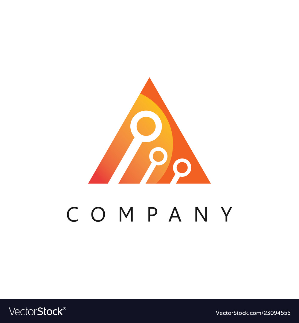 Triangle logo Royalty Free Vector Image - VectorStock