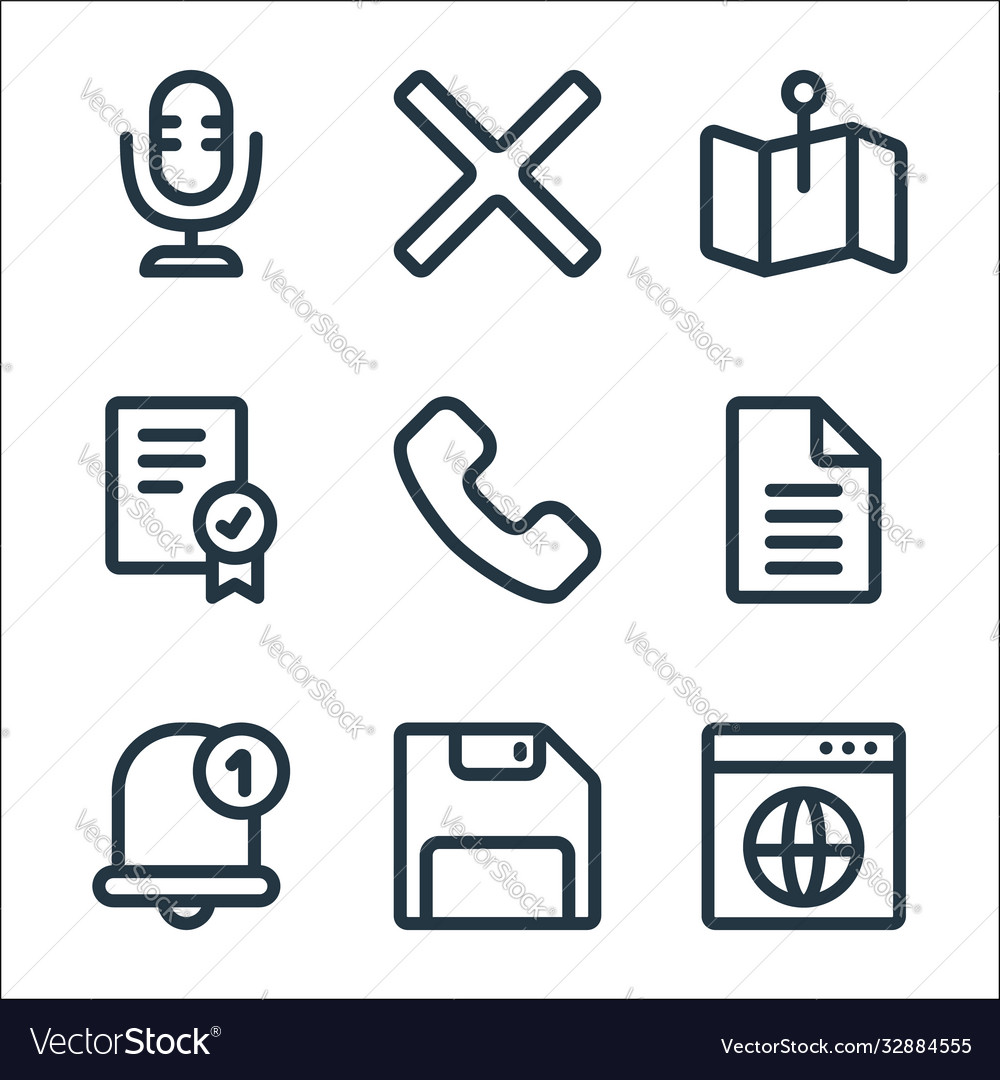 Ui line icons linear set quality line set Vector Image