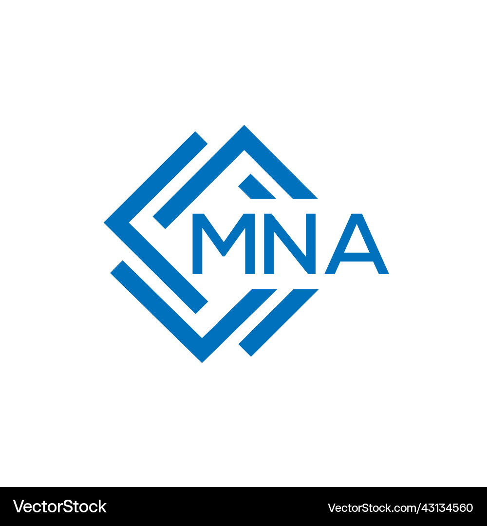 Mna letter logo design on white background Vector Image