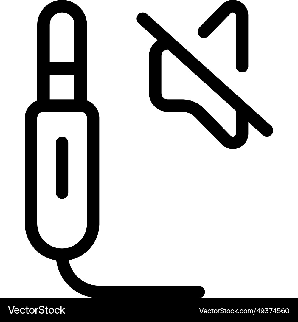 No sound through audio jack without speakers Vector Image