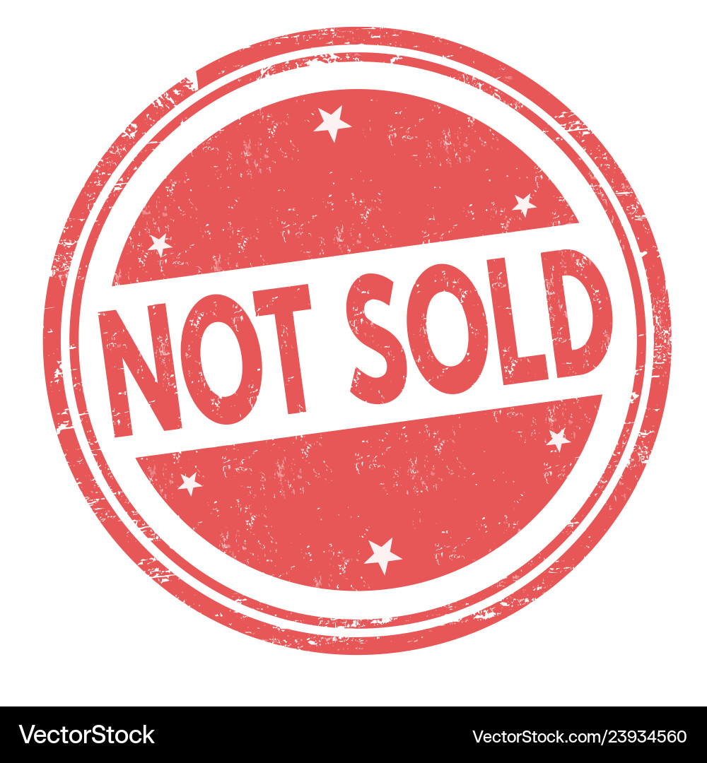 Not sold sign or stamp Royalty Free Vector Image