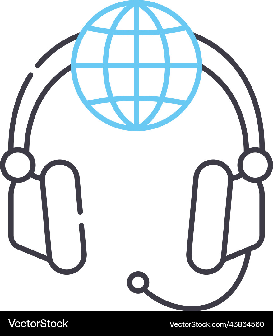 Website line icon outline symbol Royalty Free Vector Image