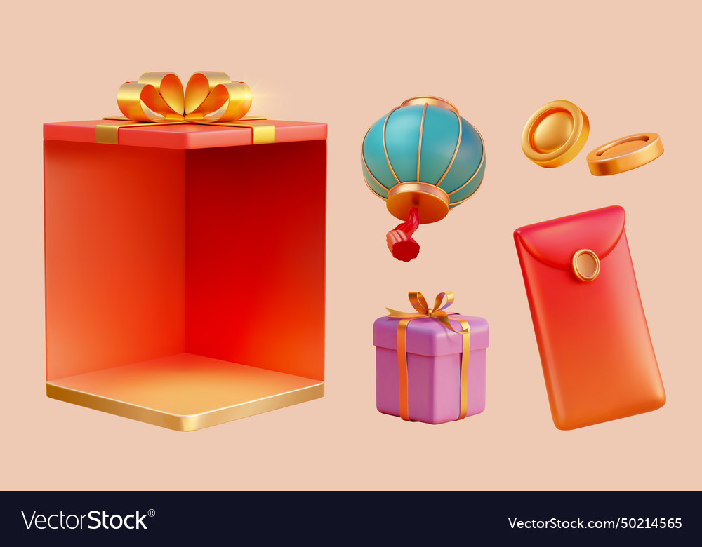 2023 cny elements set Royalty Free Vector Image
