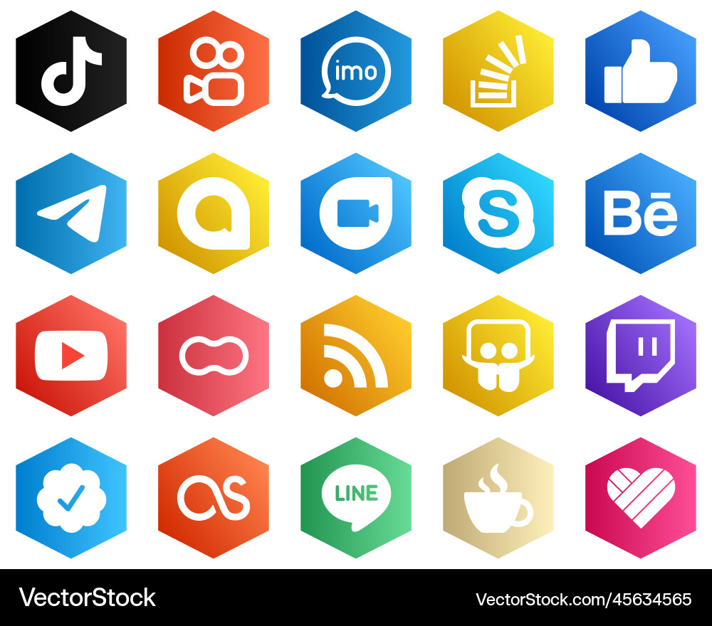 25 simple white icons such as messenger facebook Vector Image