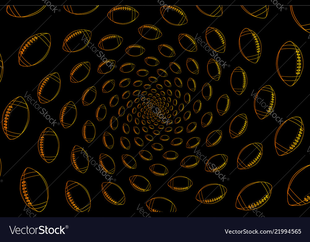 American football or rugby balls pattern Vector Image