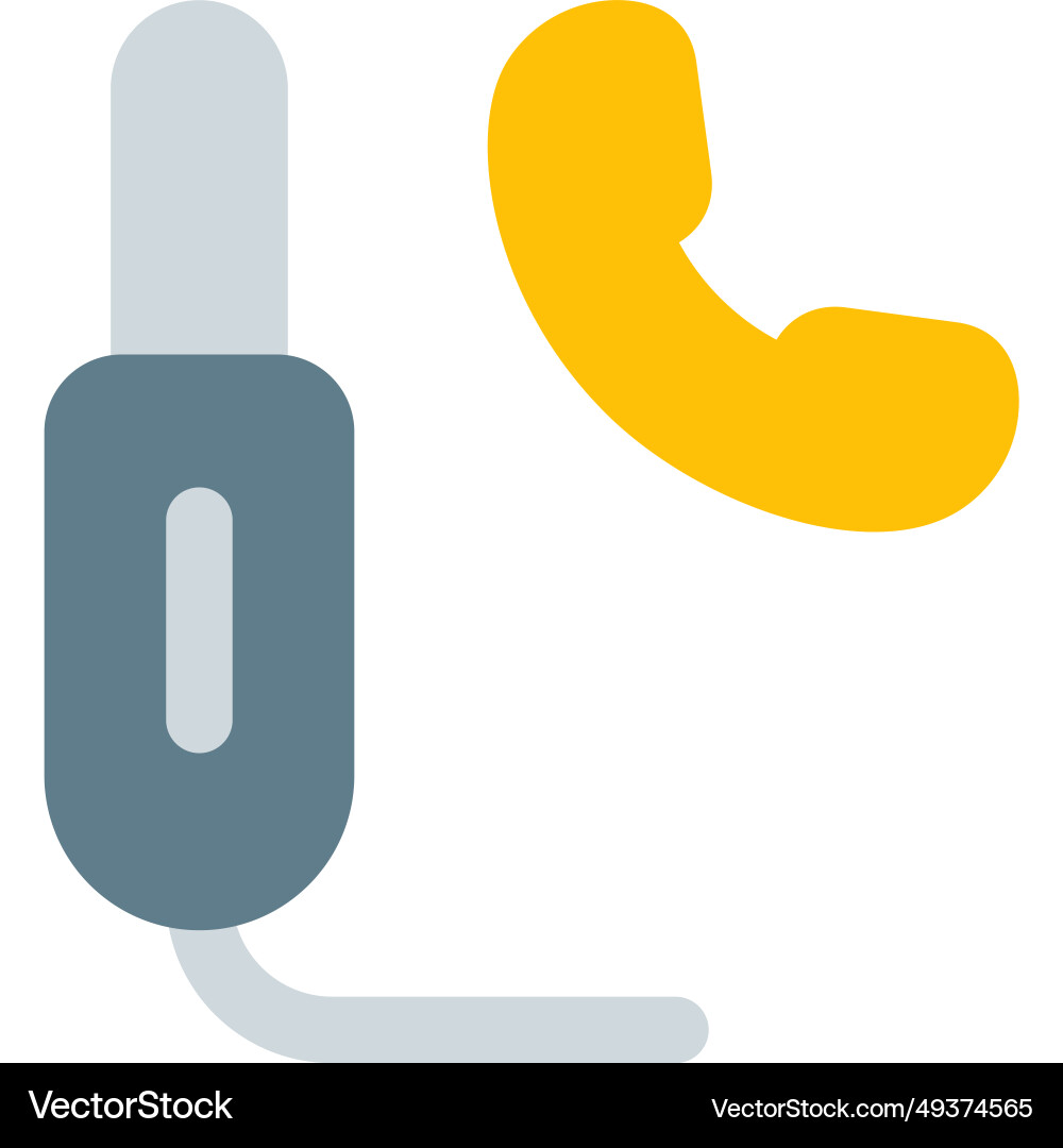 Audio jack clear hands-free calls on phone Vector Image