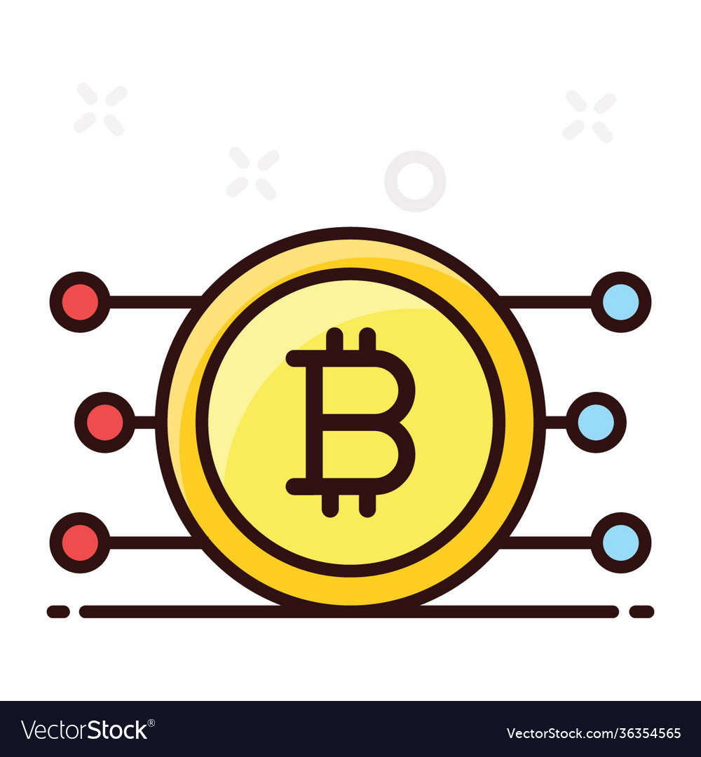 Bitcoin network Royalty Free Vector Image - VectorStock