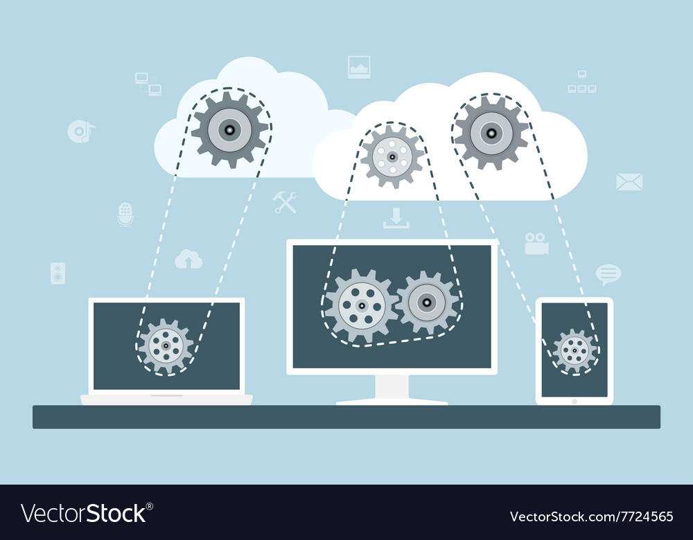 Cloud computing 2 Royalty Free Vector Image - VectorStock