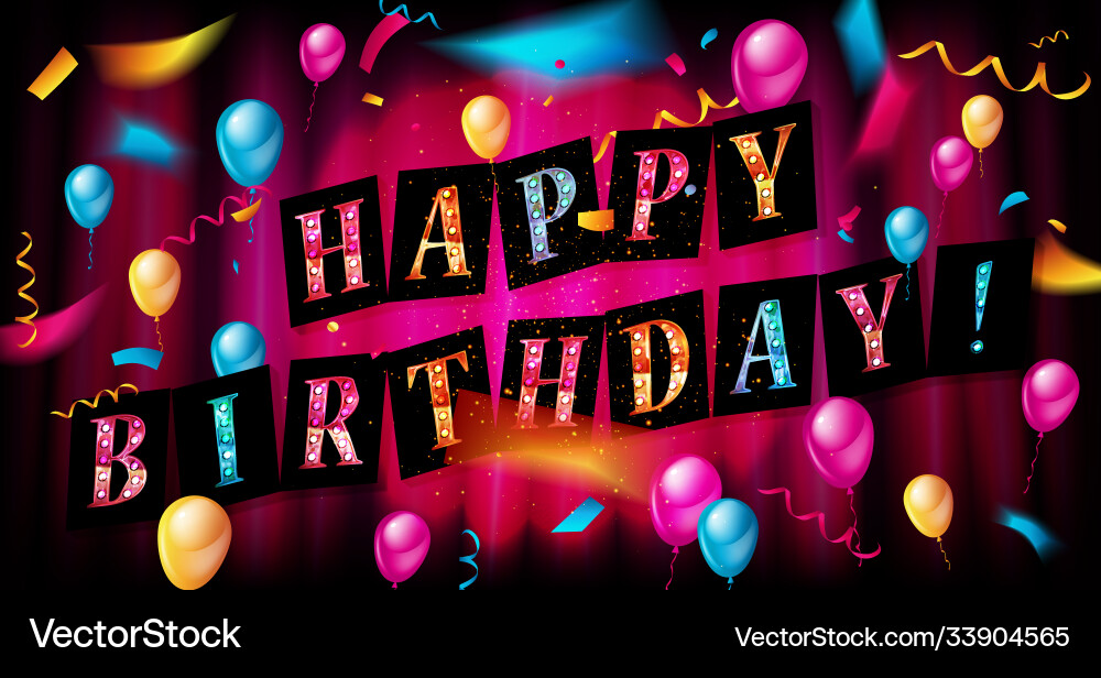 Colorful happy birthday Royalty Free Vector Image