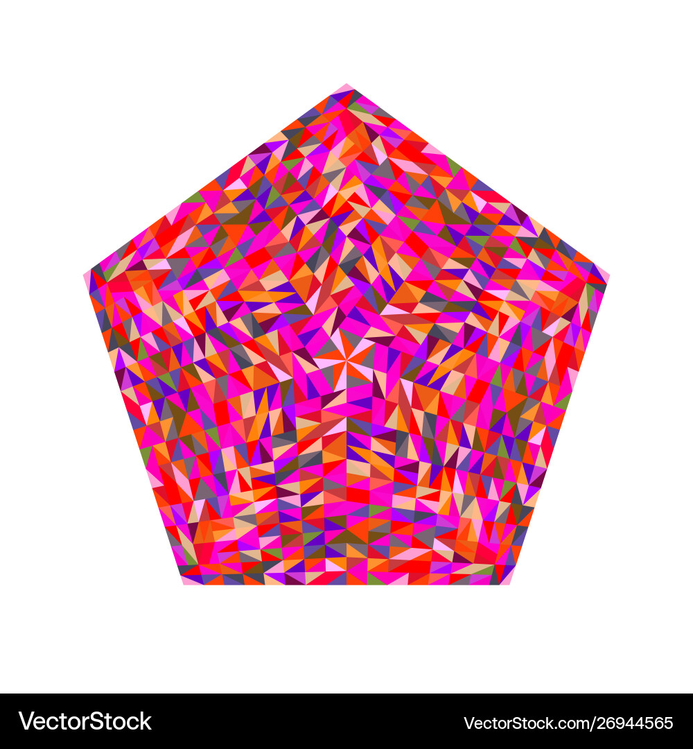 Isolated abstract colorful tiled mosaic polygon Vector Image