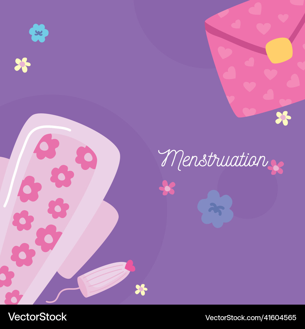 Menstruation lettering card Royalty Free Vector Image