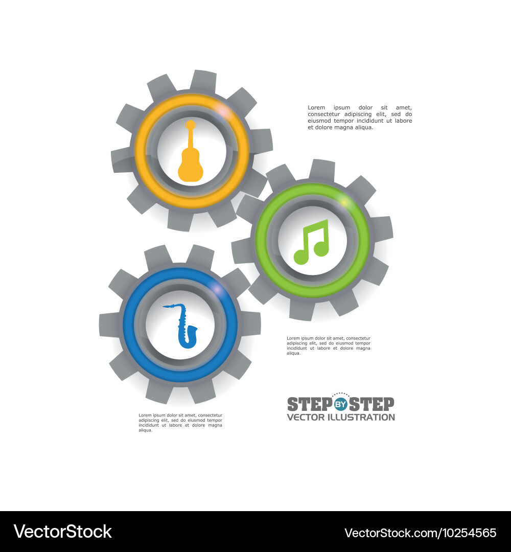 Music sound infographic Royalty Free Vector Image
