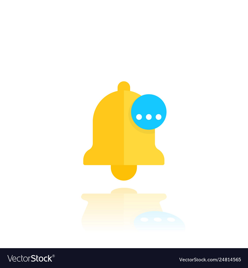 Notification counter icon flat Royalty Free Vector Image