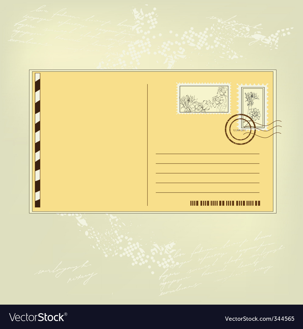 Postcard Royalty Free Vector Image - VectorStock