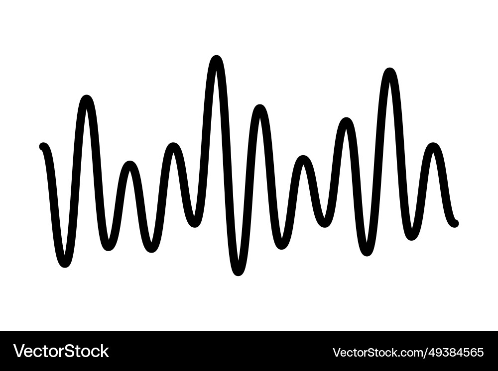 Sound wave or voice message icon music waveform Vector Image