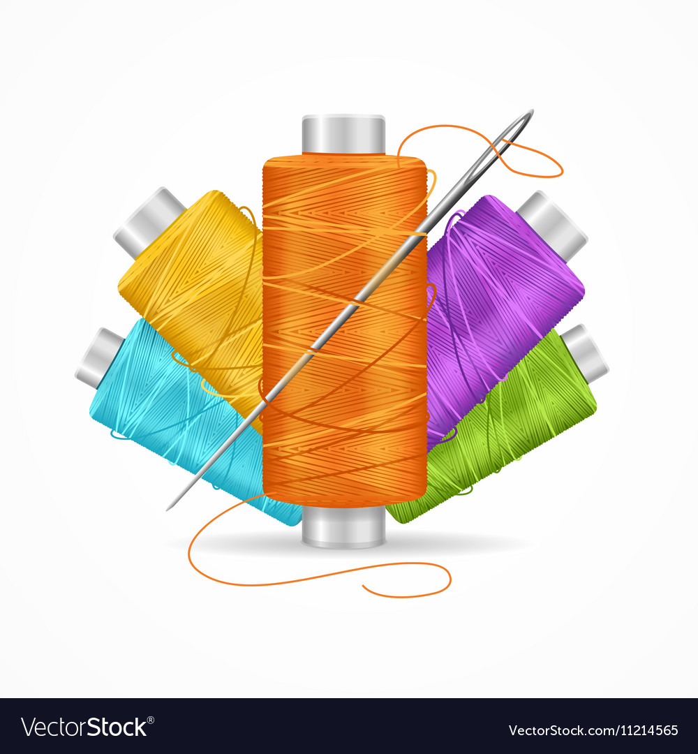 Thread spool set Royalty Free Vector Image - VectorStock