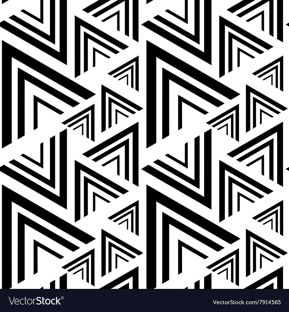 Triangle Black White Seamless Pattern Royalty Free Vector
