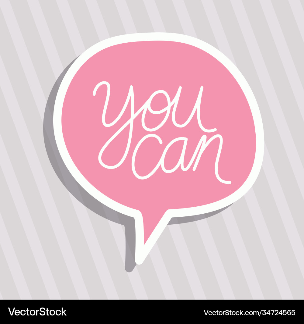You can lettering with colors Royalty Free Vector Image