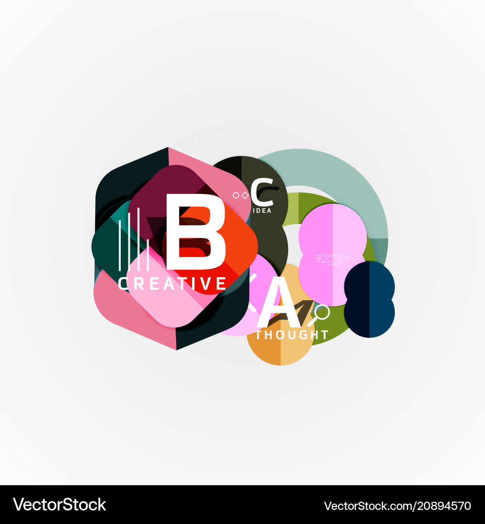 Abstract geometric option infographic banners a b Vector Image