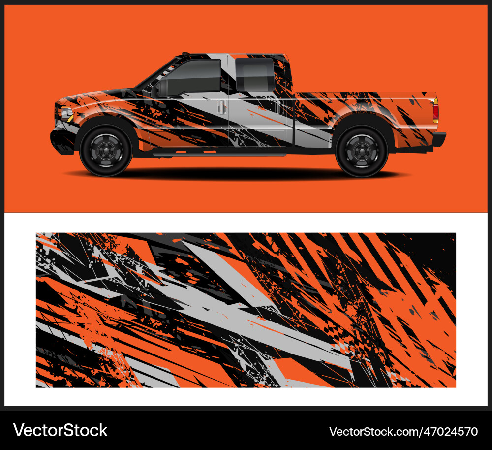 Car wrap design vinyl sticker design concept Vector Image