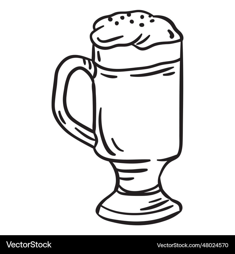 Cocktail traditional delicious coffee Royalty Free Vector