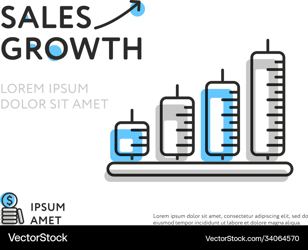 Colorful design for sales uplift Royalty Free Vector Image