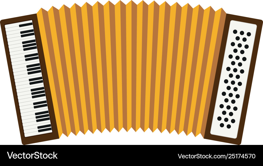 Cute accordion isolated icon Royalty Free Vector Image