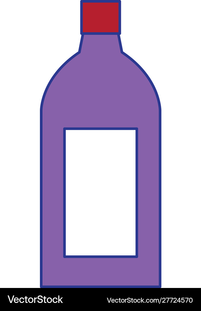 Drink bottle icon flat colorful design Royalty Free Vector