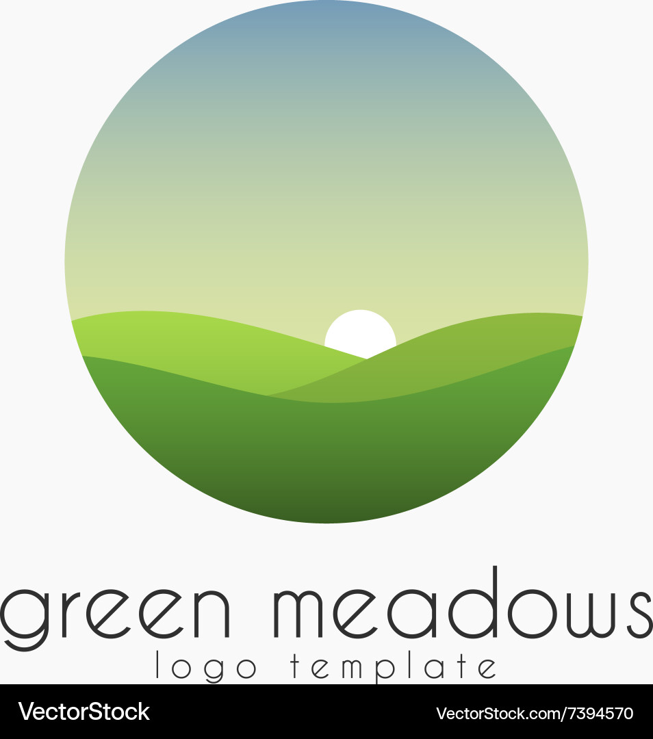Ecological natural landscape - eco logo template Vector Image