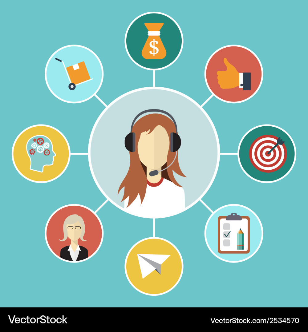 Flat design modern infographic concept of network Vector Image
