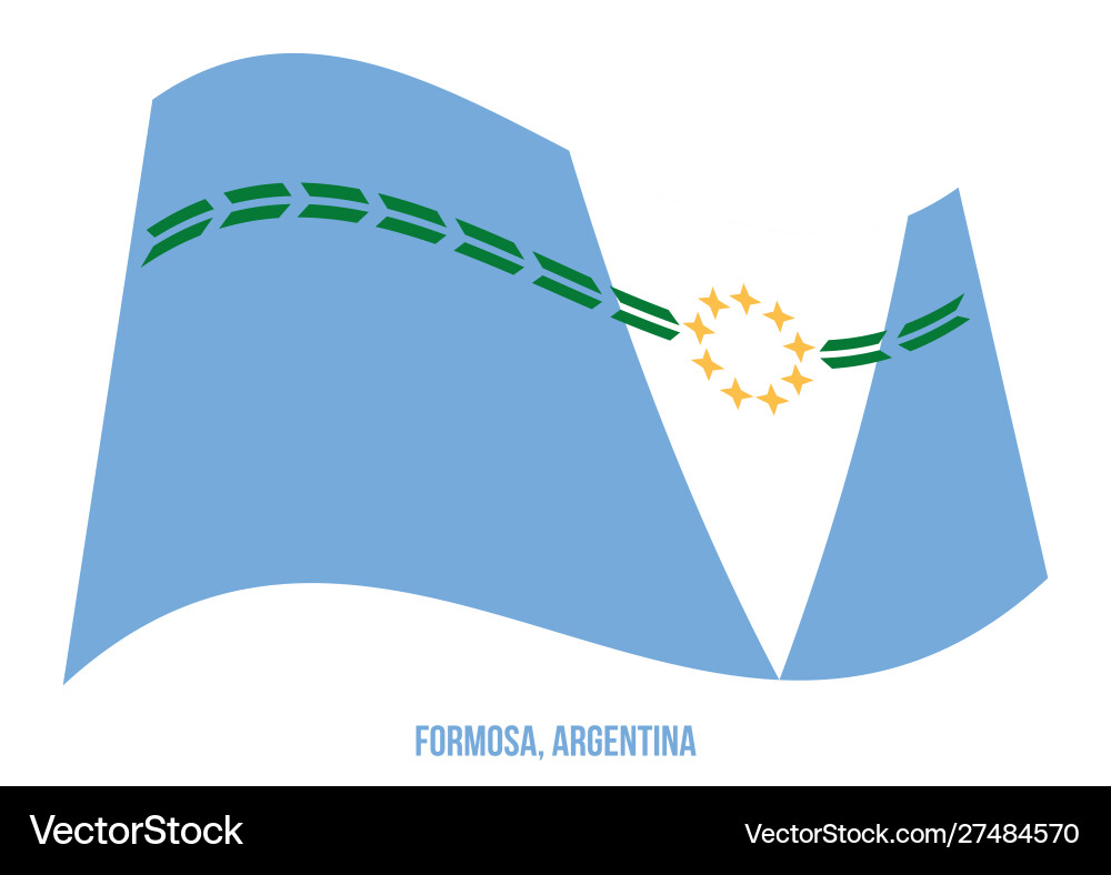 Formosa flag waving on white background flag Vector Image